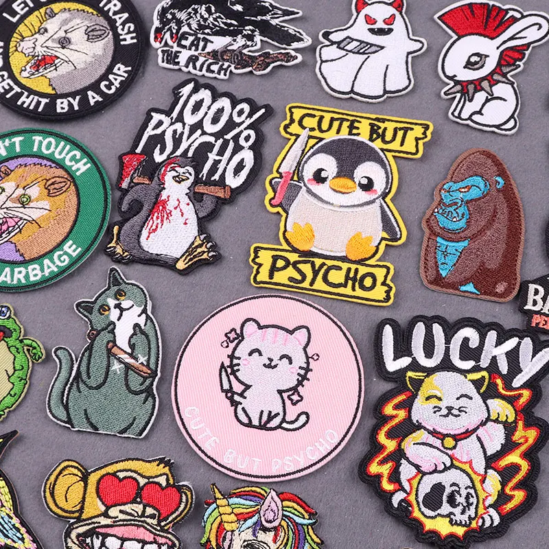 Parche-bordado-de-animales-frescos-en-chaqueta-Parche-de-ropa-Hippie ...