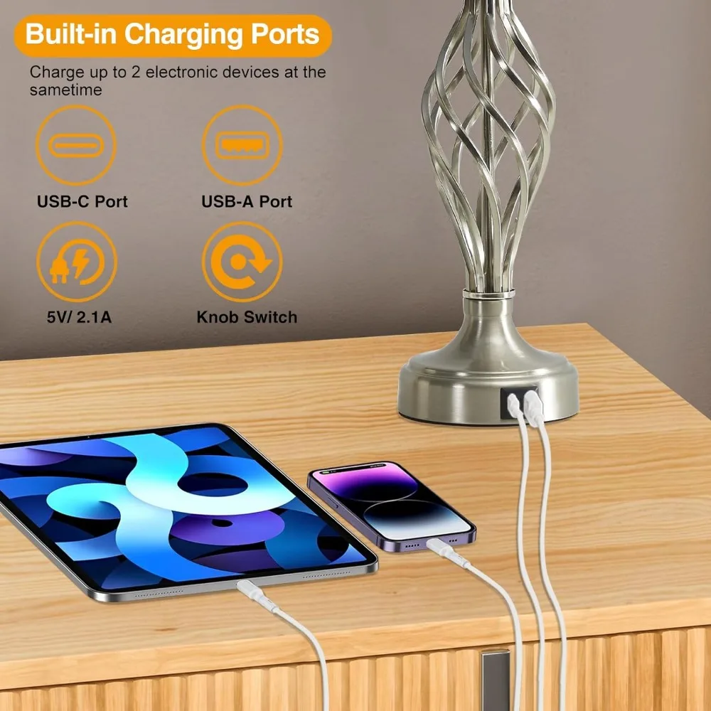 Modern Bedside Lamps with USB Ports – Inspire Interiors Hub