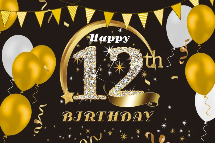 Free download Happy 12th birthday background Images for photo editing
