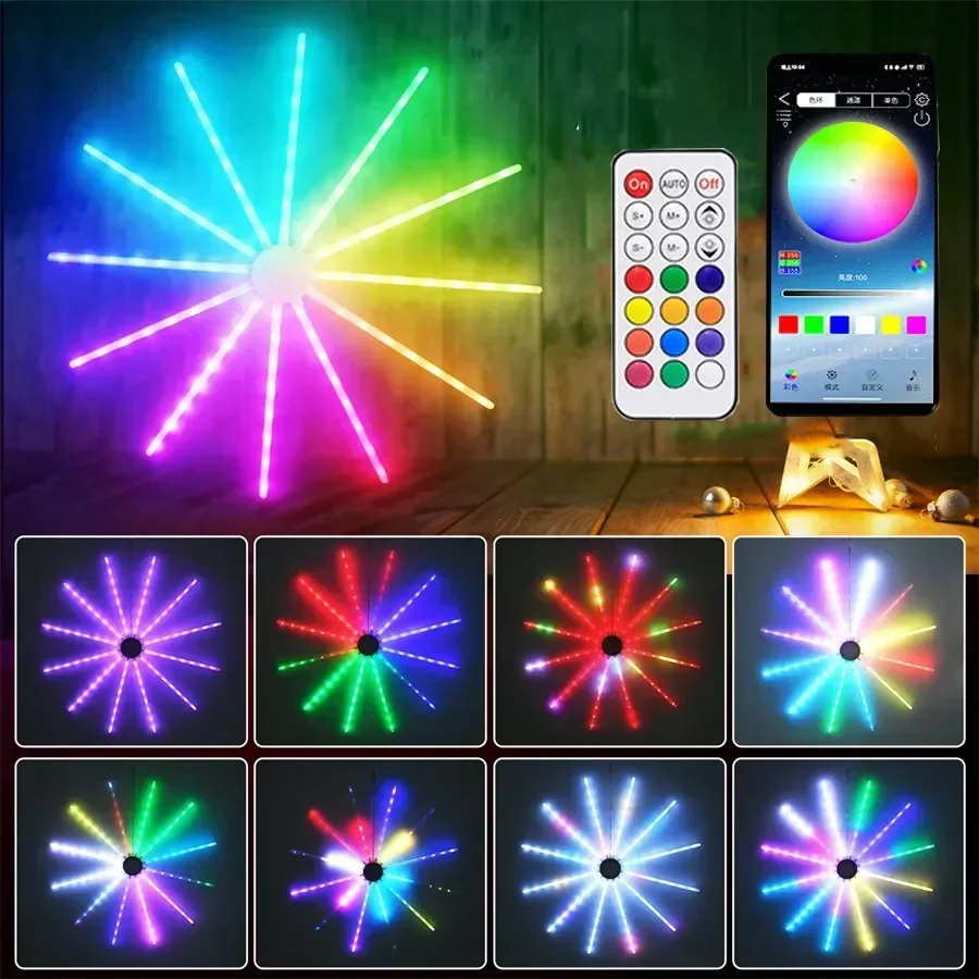 Smart App Controlled LED Firework Light With Remote Indoor Starburst ...
