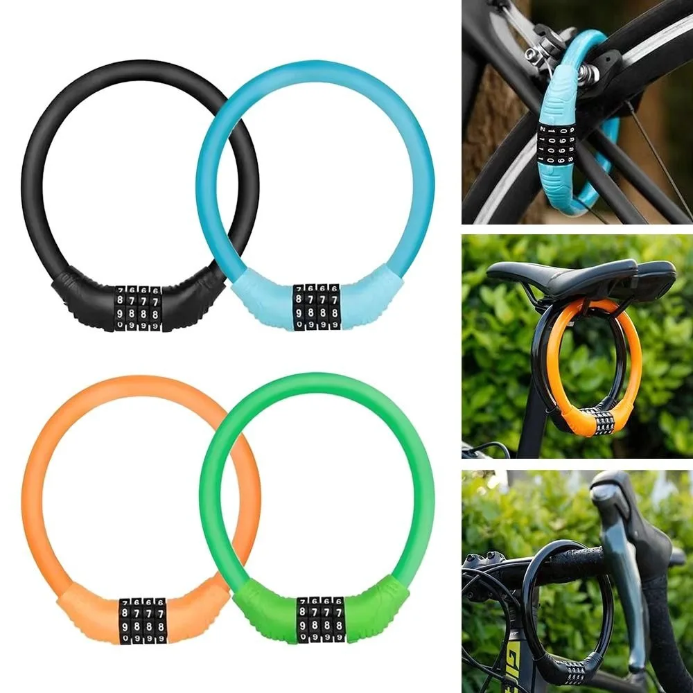 New-Anti-theft-Bike-Lock-Portable-Safety-Steel-Wire-Chain-Lock-Helmet ...