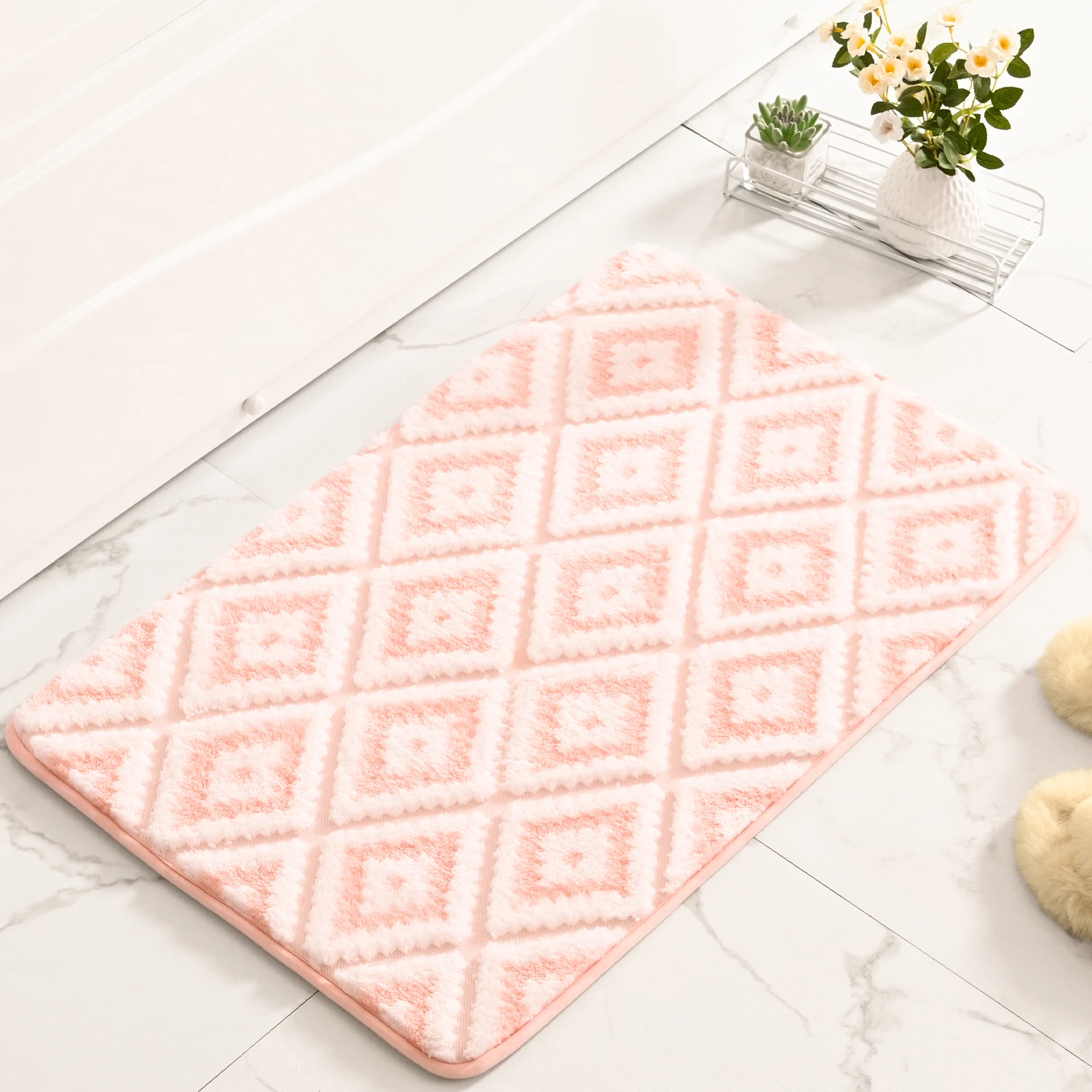 Jacquard-Velvet-Bathroom-Mat-Modern-Bath-Carpets-Geometry-Pattern ...