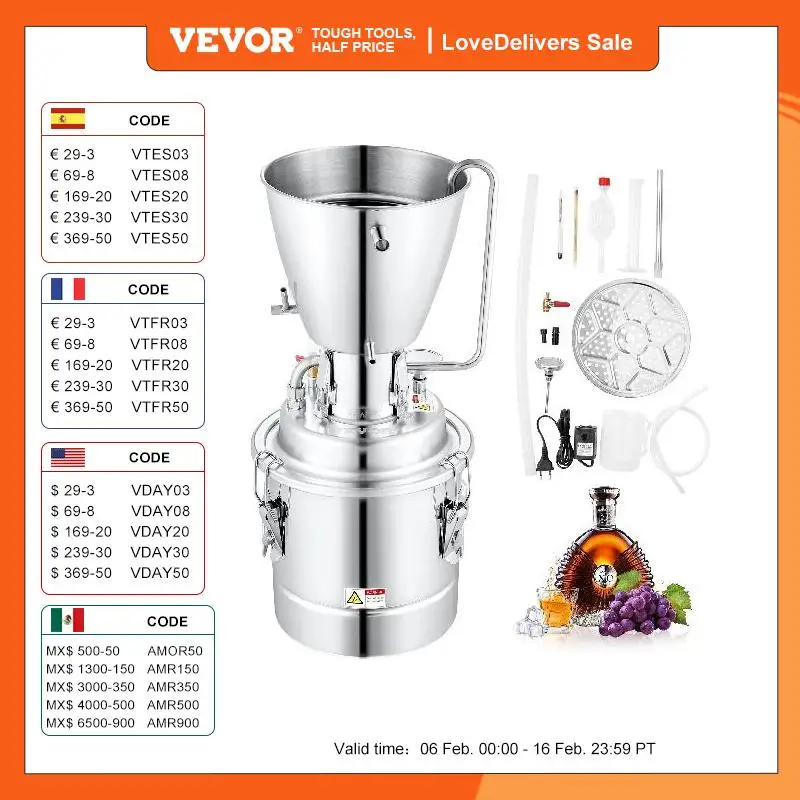 VEVOR-70L-Stainless-Steel-Distiller-Machine-with-Water-Pump-DIY-Home ...