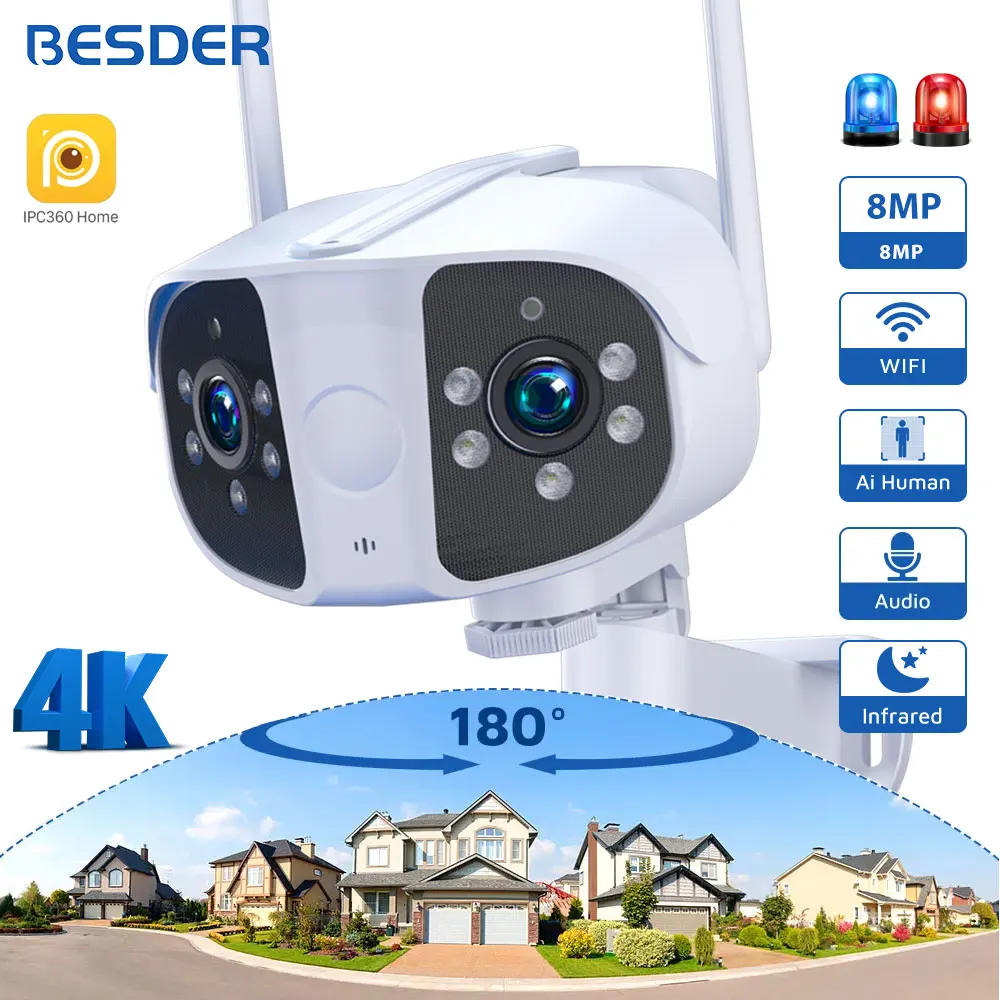 BESDER-8MP-IP-Camera-Outdoor-Night-Vision-Panoramic-180-Wide-Angel-4K ...
