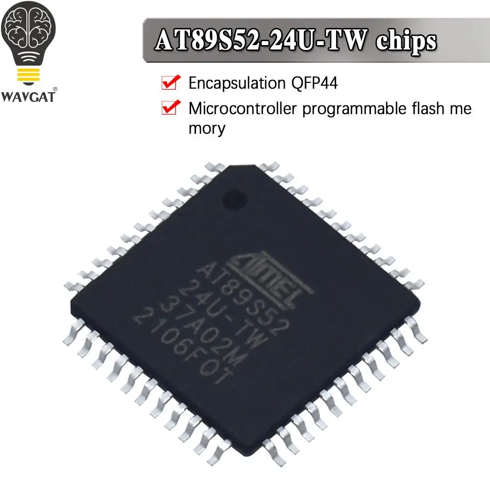 New And Original At89s52-24au At89s52-24u-tw Qfp-44 8-bit ...