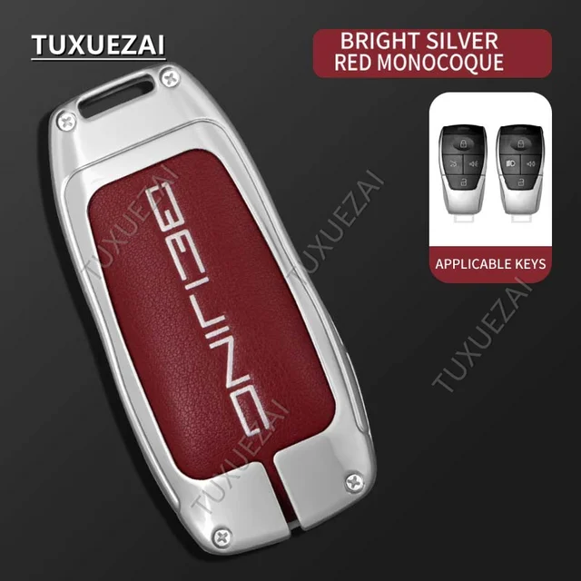 Zinc Alloy Car Remote Key Case Cover Protect Shell Bag For BAIC Model A ...