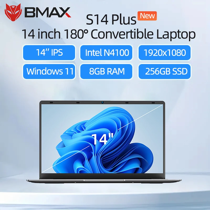 BMAX-S14-Plus-Intel-N4100-8GB-RAM-256GB-SSD-CPU-1920-1080-14-Inch ...