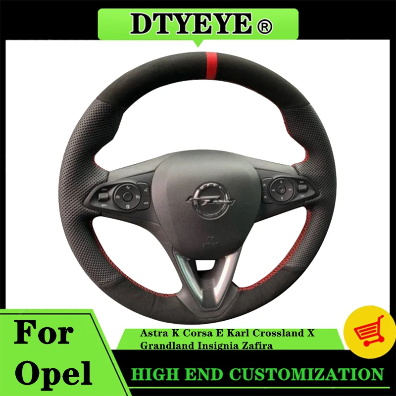 Customized-Car-Steering-Wheel-Cover-For-Opel-Astra-K-Corsa-E-Karl ...