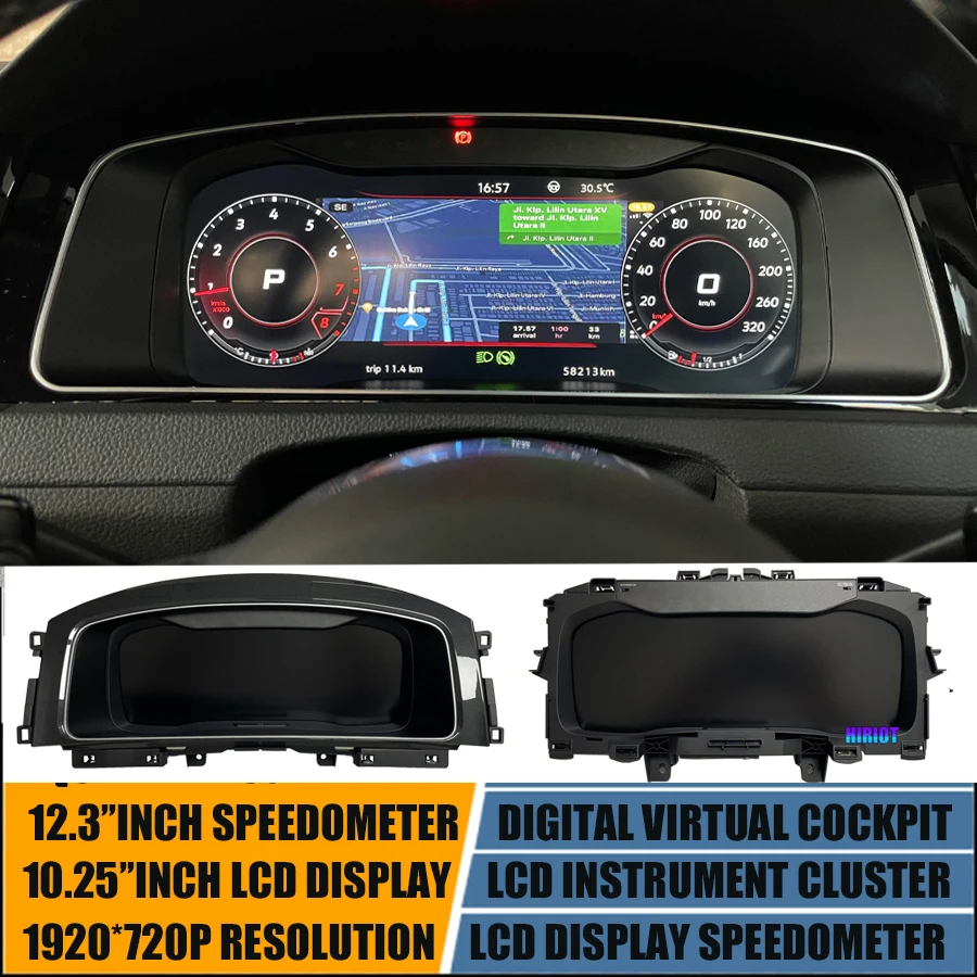 12-3-LED-digitales-Tachometer-Instrument-Cluster-virtuelles-Cockpit-f-r ...