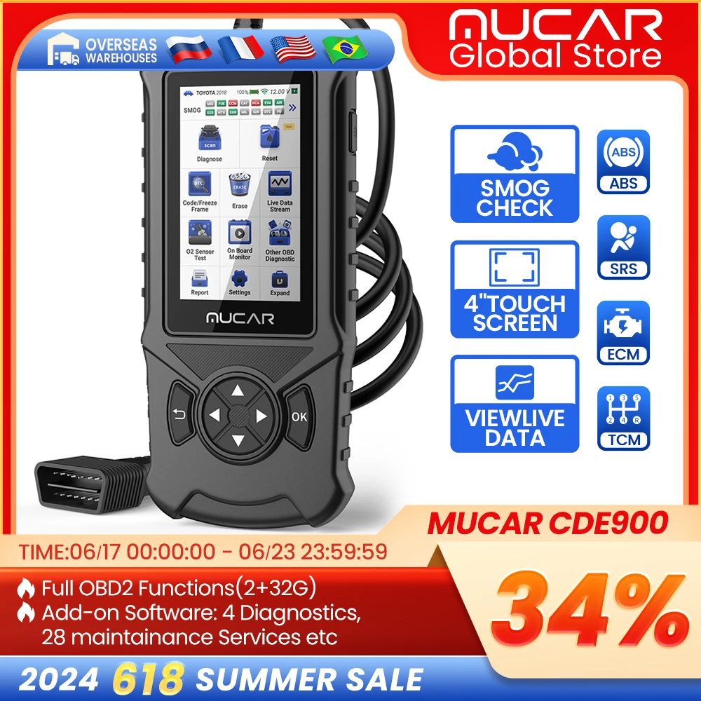 MUCAR-CDE900-OBD2-Scanner-Car-Diagnostic-Tool-Engine-TCM-ABS-SRS-System ...