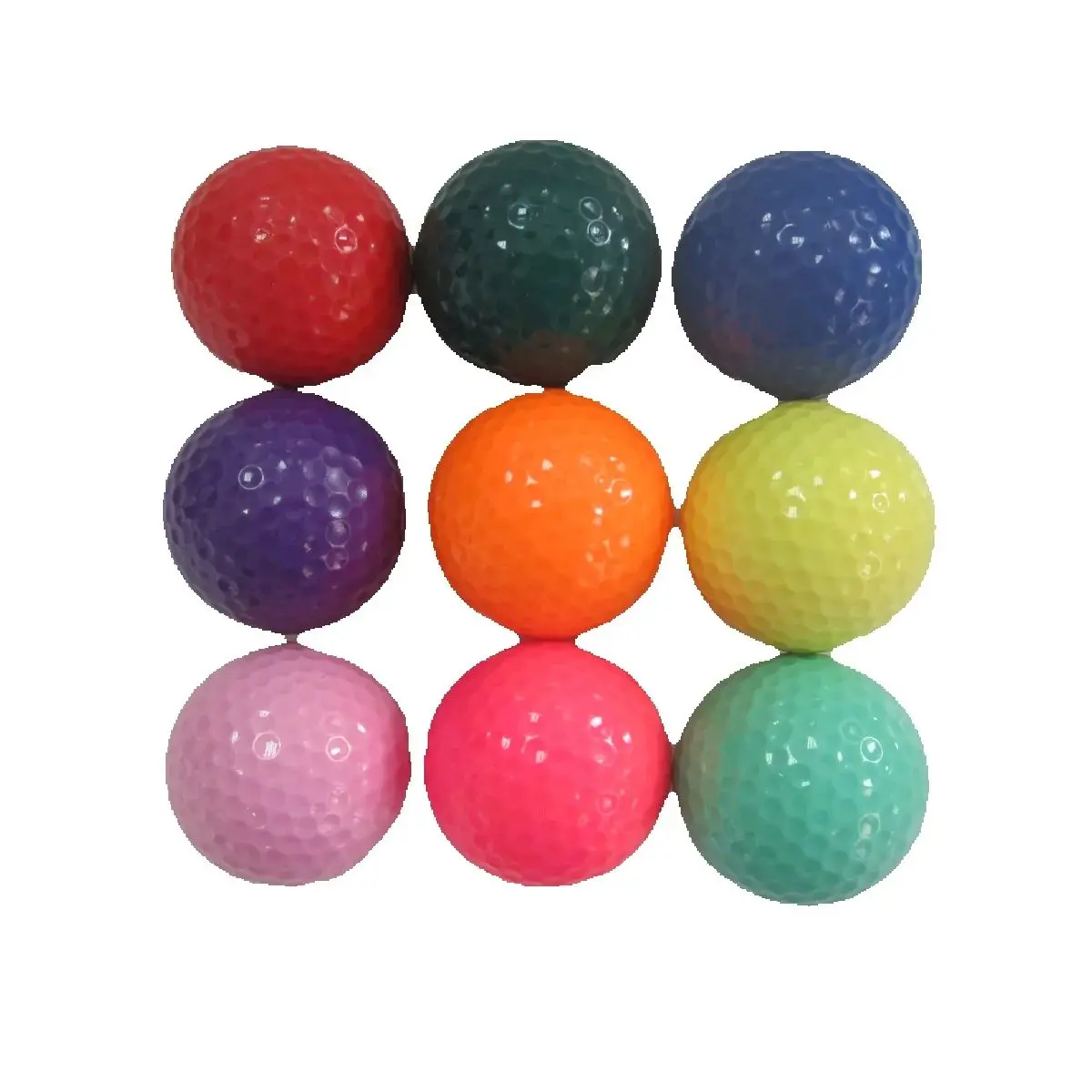 12pcs Wholesale blank mini golf course ball assorted colored golf ball ...
