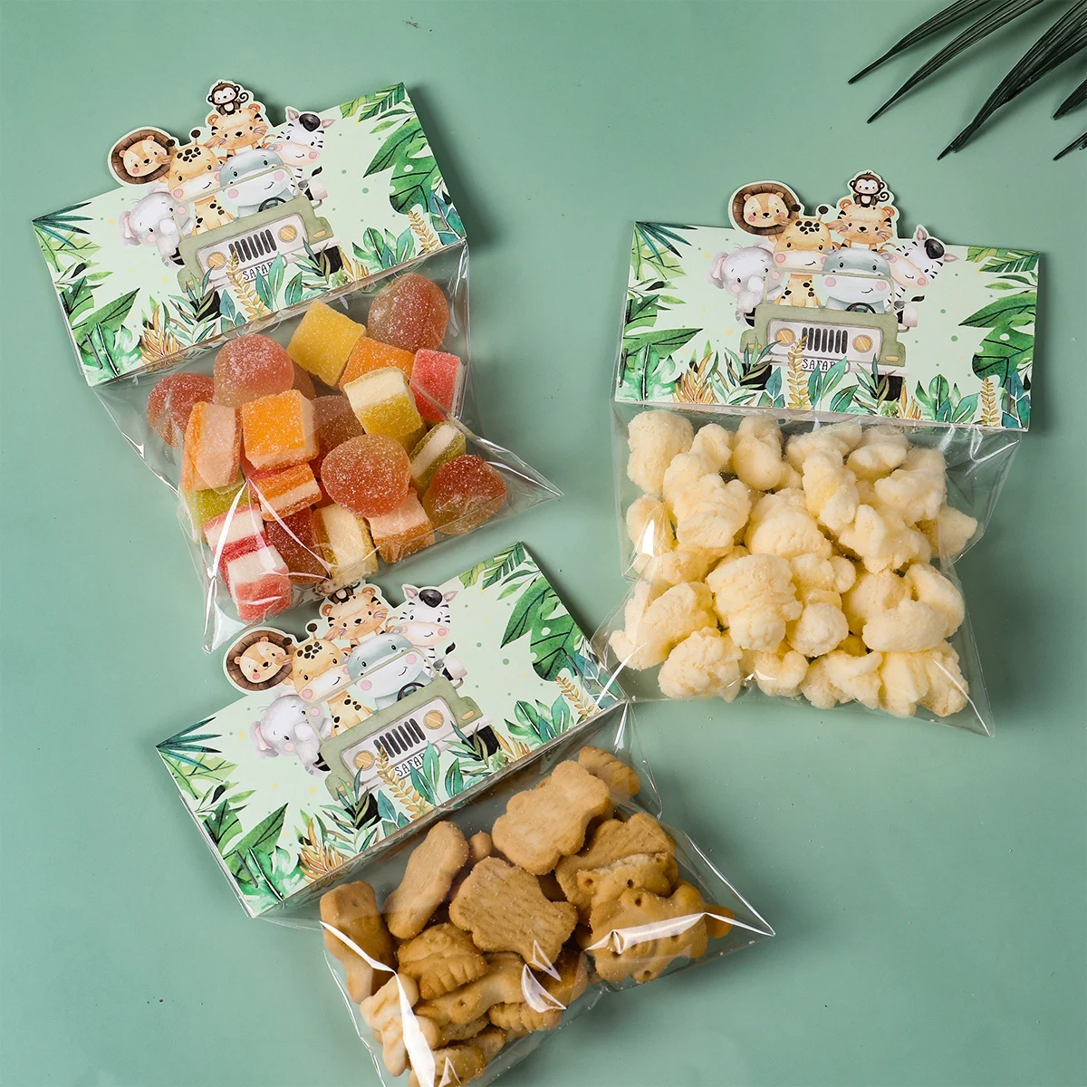 Jungle-Animals-Party-Candy-Gift-Bags-Biscuit-Packing-Bag-Dinosaur ...