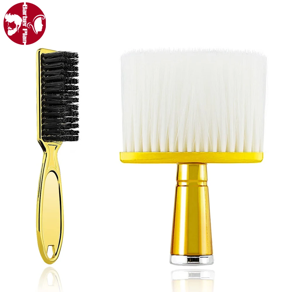 2PCS-Barber-Brush-Set-Hairdresser-Blade-Clean-Brush-Neck-Duster-Brushes ...