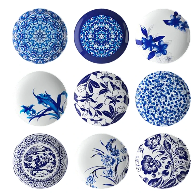 Chinese Blue and White Porcelain Ceramic Wall Decoration, Dining Room ...