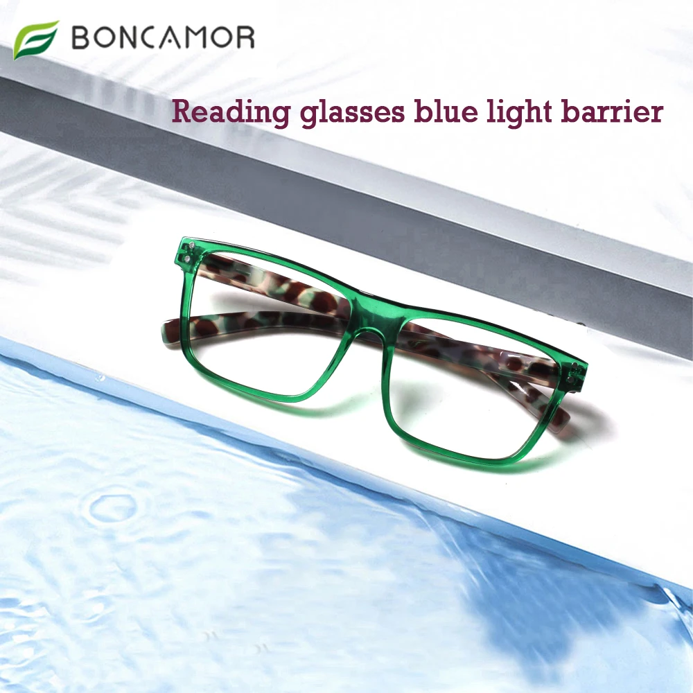 Anti-Blue-Light-Prescription-Eyeglasses-Stylish-Rectangular-Frame ...