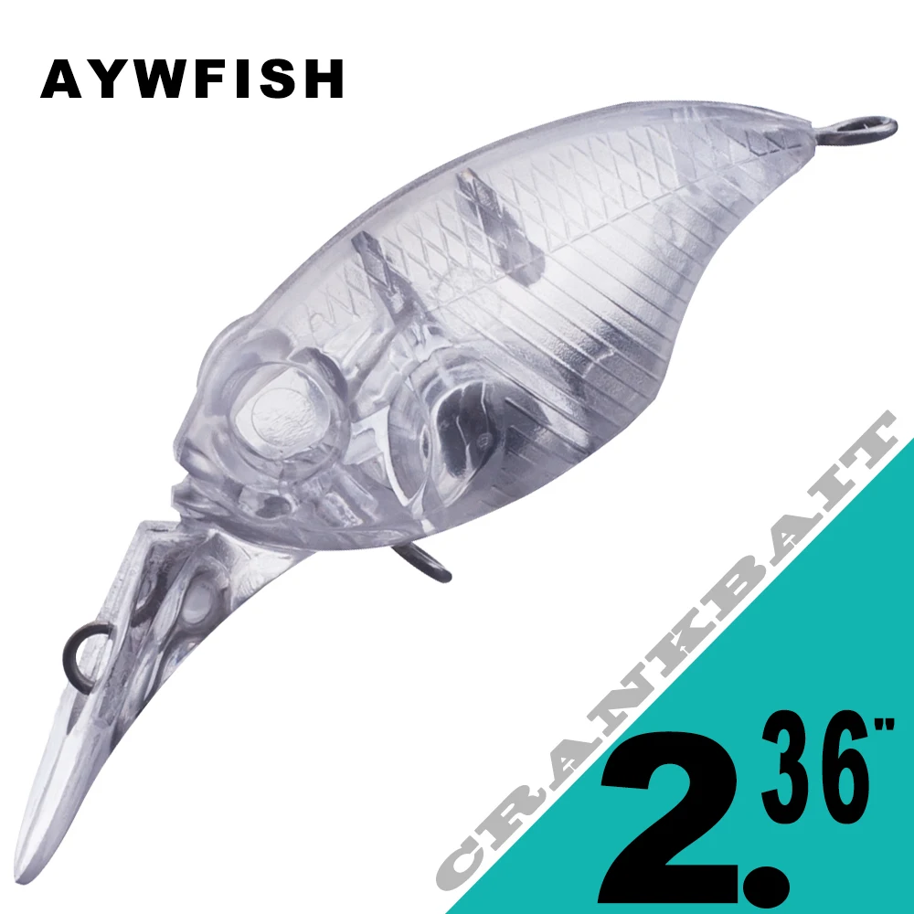 AYWFISH-15PCS-Float-Artificial-Crank-Blank-Bait-Shallow-Diver-Fishing ...