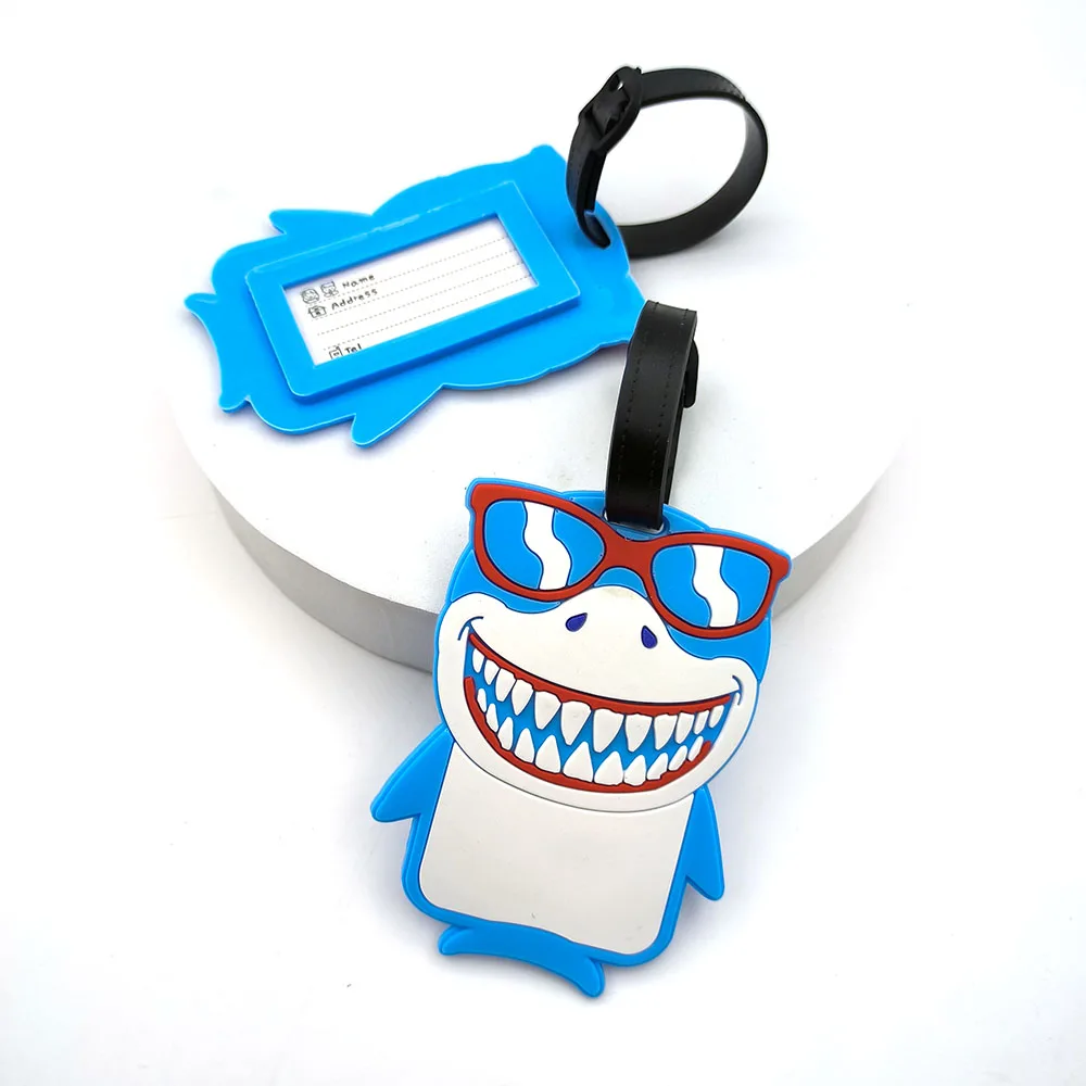 1PCS Cute Shark Luggage Tag Boarding Luggage Tag Item Loss Prevention ...