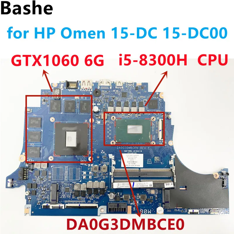 Placa-base-para-port-til-HP-Omen-15-DC-15-DC00-DA0G3DMBCE0-con-CPU-I5 ...