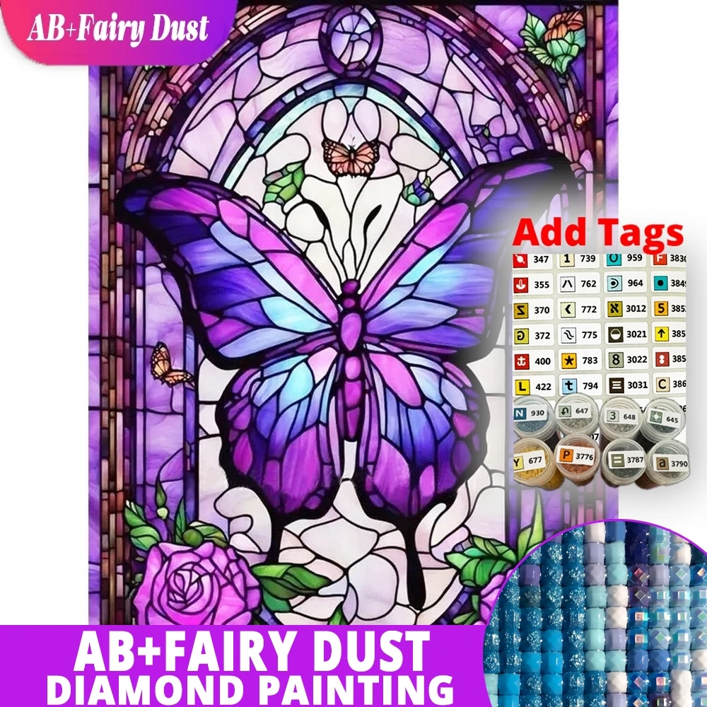 AB Fairy Dust Diamond Mosaic Butterfly Animal DIY Suitable For ...