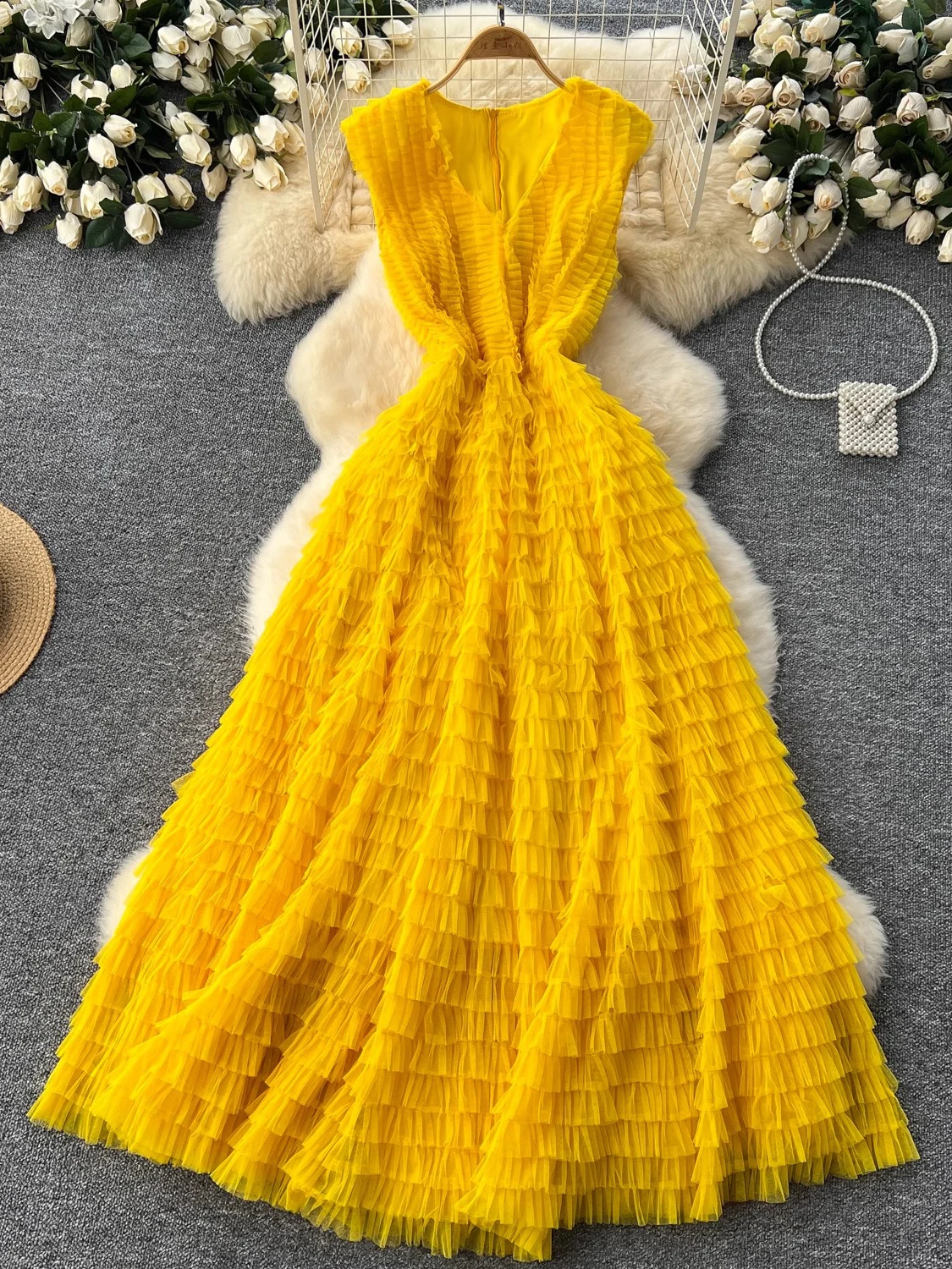 Summer-Women-Yellow-Orange-Purple-Red-Sexy-Mesh-Long-Dress-Female ...