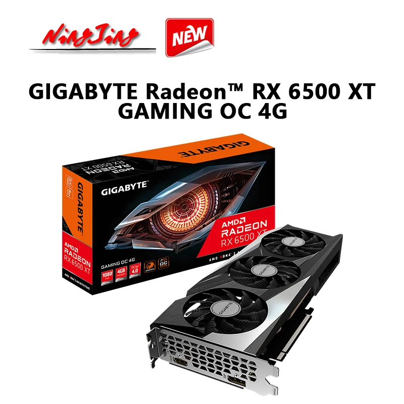 Novo-radeon-gigabyte-Rx-6500-xt-gaming-oc-4g-6500xt-18000mhz-rdna2 ...