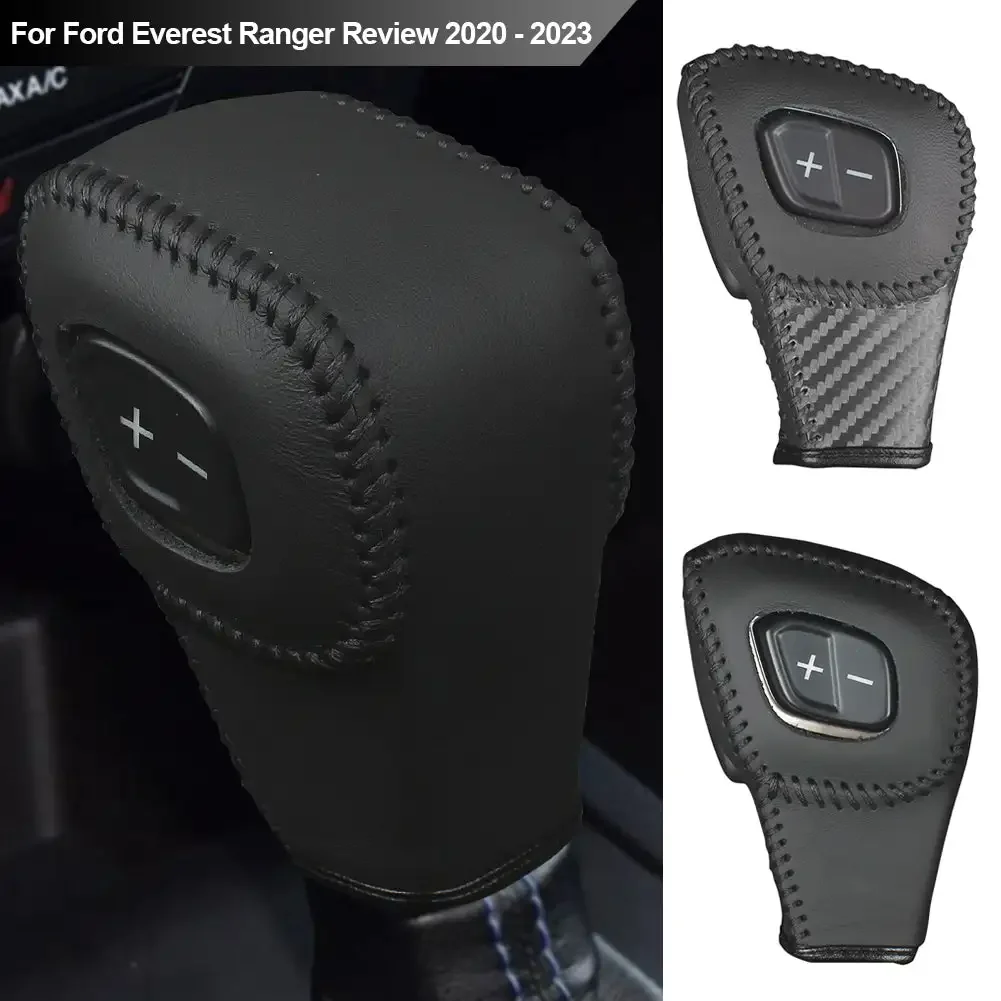 Car-Gear-Leather-Interior-Gear-Shift-Knob-Head-Cover-Leather-LHD ...