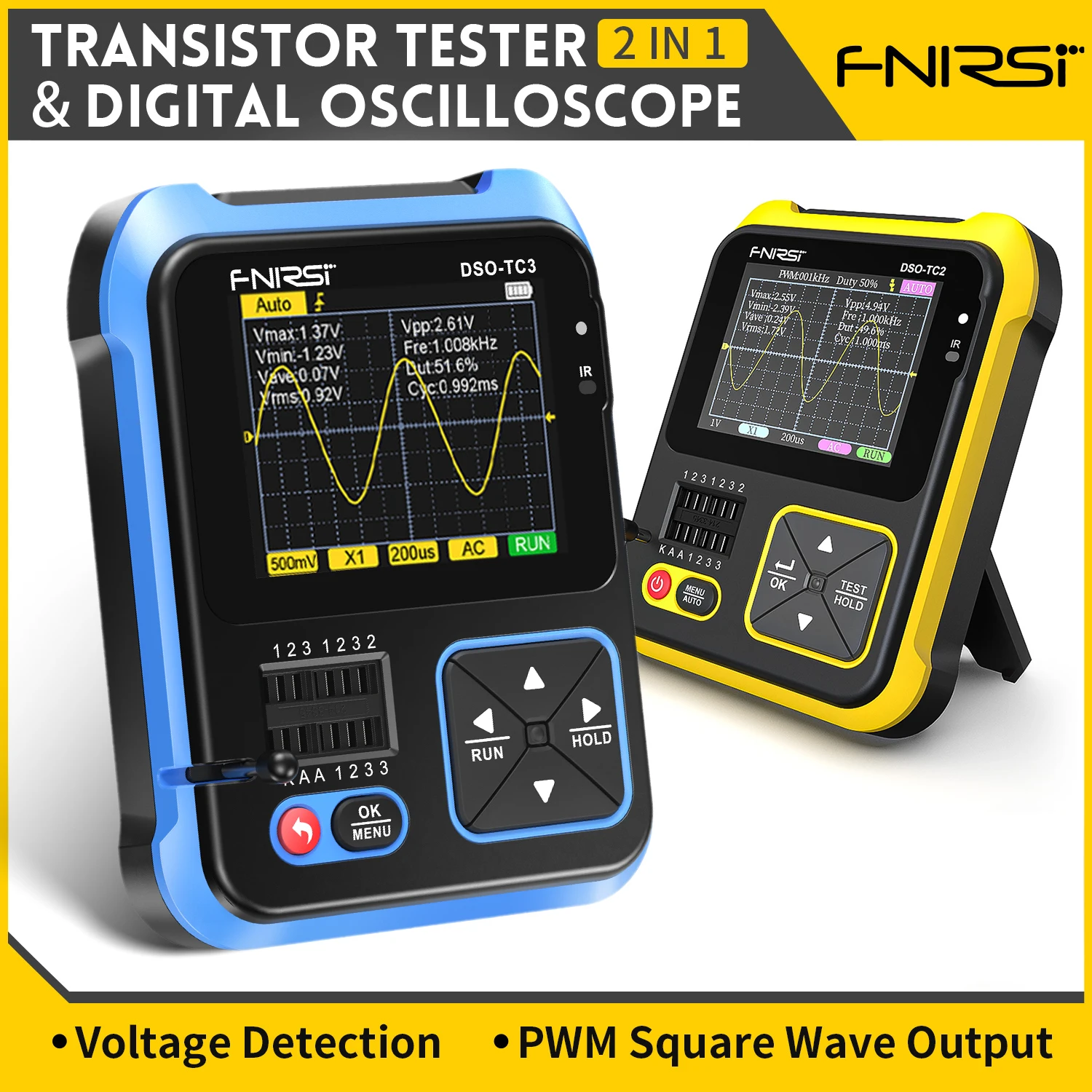 FNIRSI DSO-TC3 Tester a Transistor per oscilloscopio digitale portatile ...