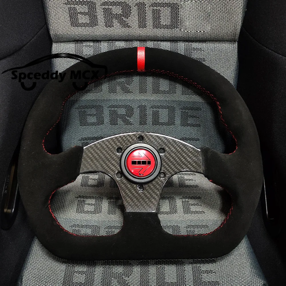 Volante-Mo-13-pollici-320mm-in-fibra-di-carbonio-volante-rosso ...