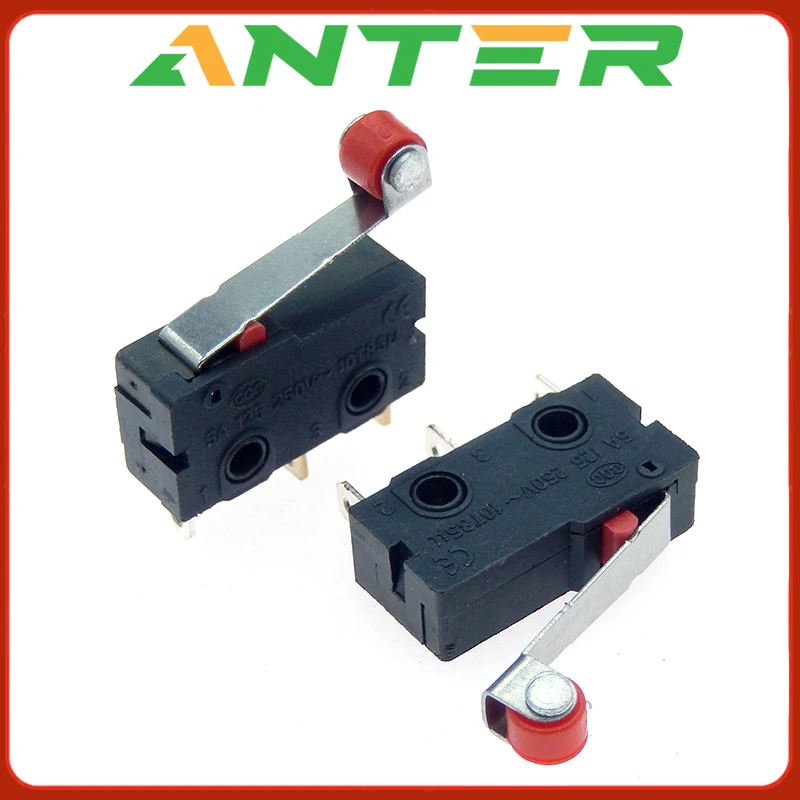 10pcs New Micro Roller Lever Arm Normally Open Close Limit Switch KW12-3 KW11-N