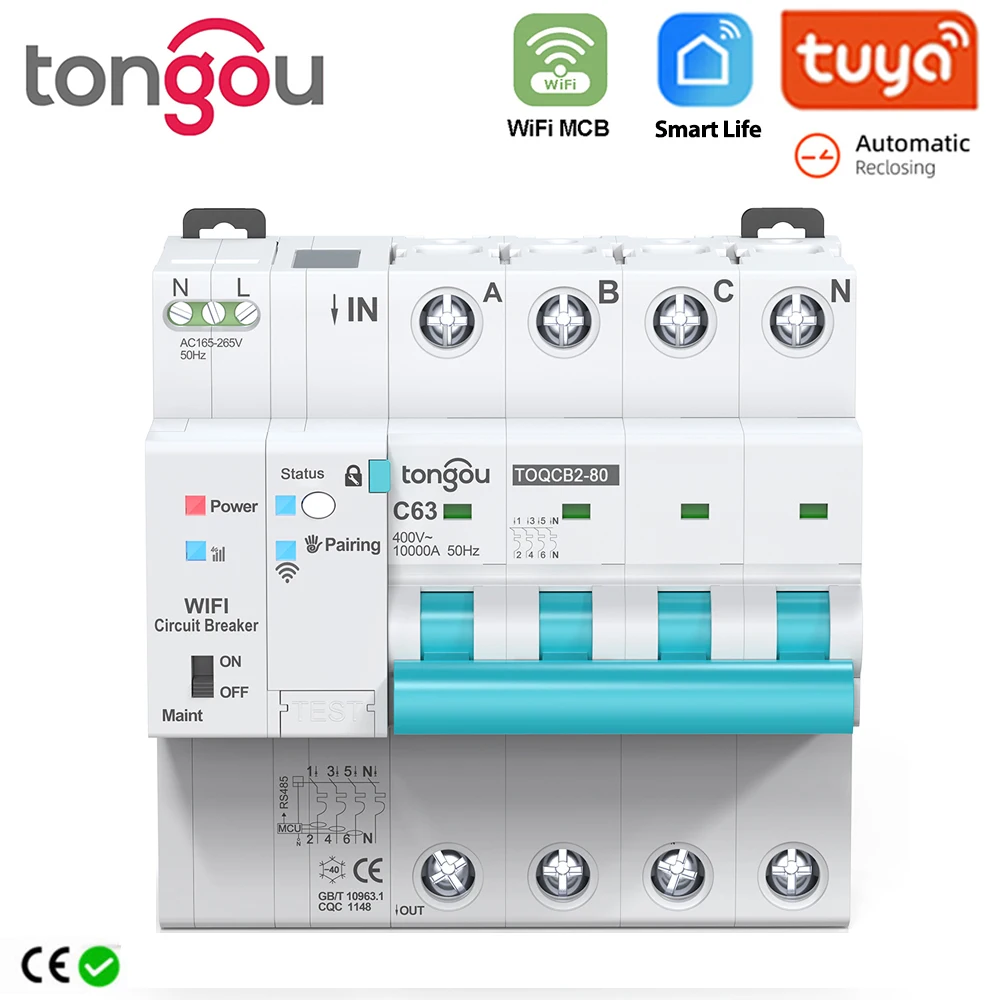 Tuya-4P-WIFI-Metering-Circuit-Breaker-Smart-Life-Timer-Remote-Control ...