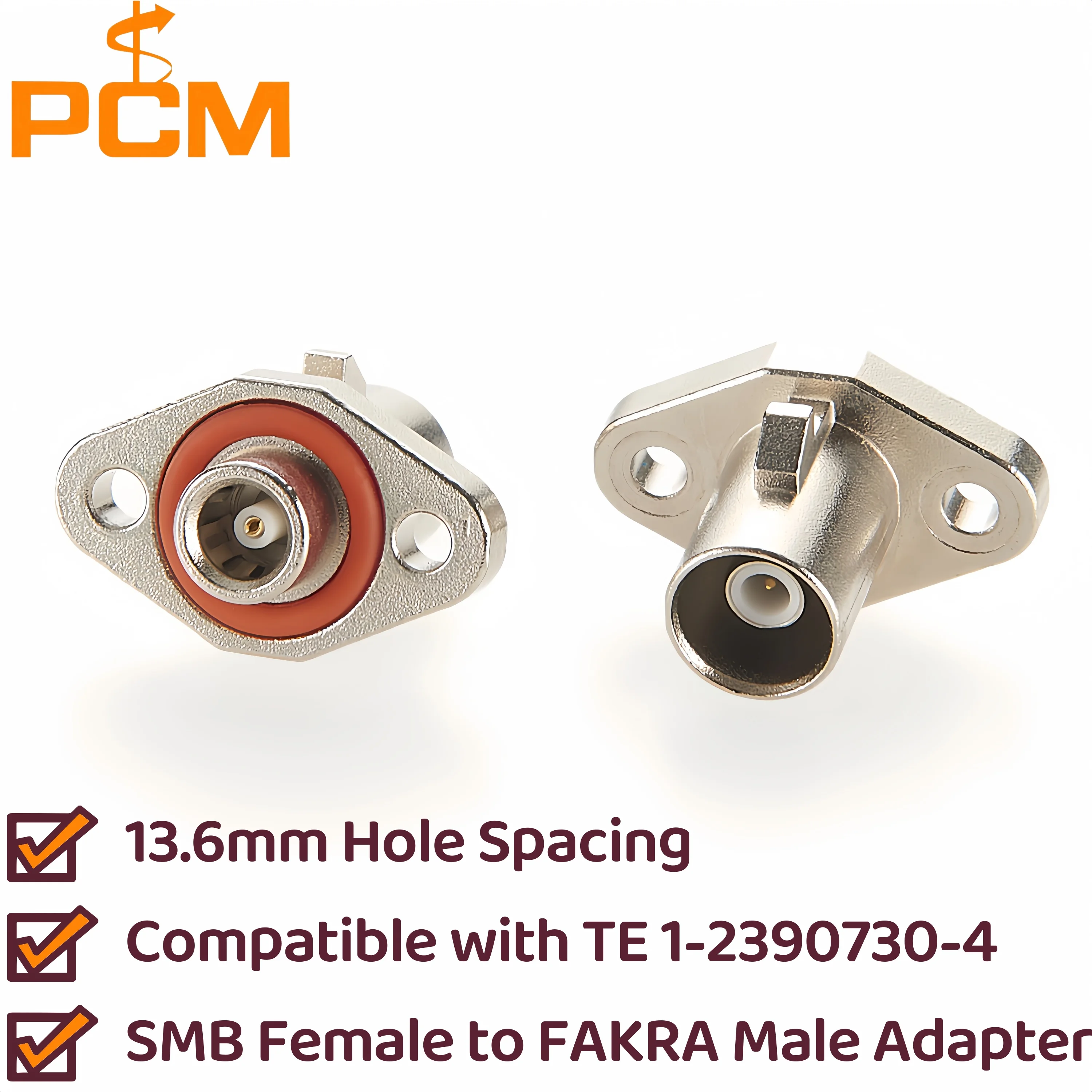 SMB to FAKRA Adapter, 2-Hole Flange Panel Mount SMB Female to FAKRA Z ...