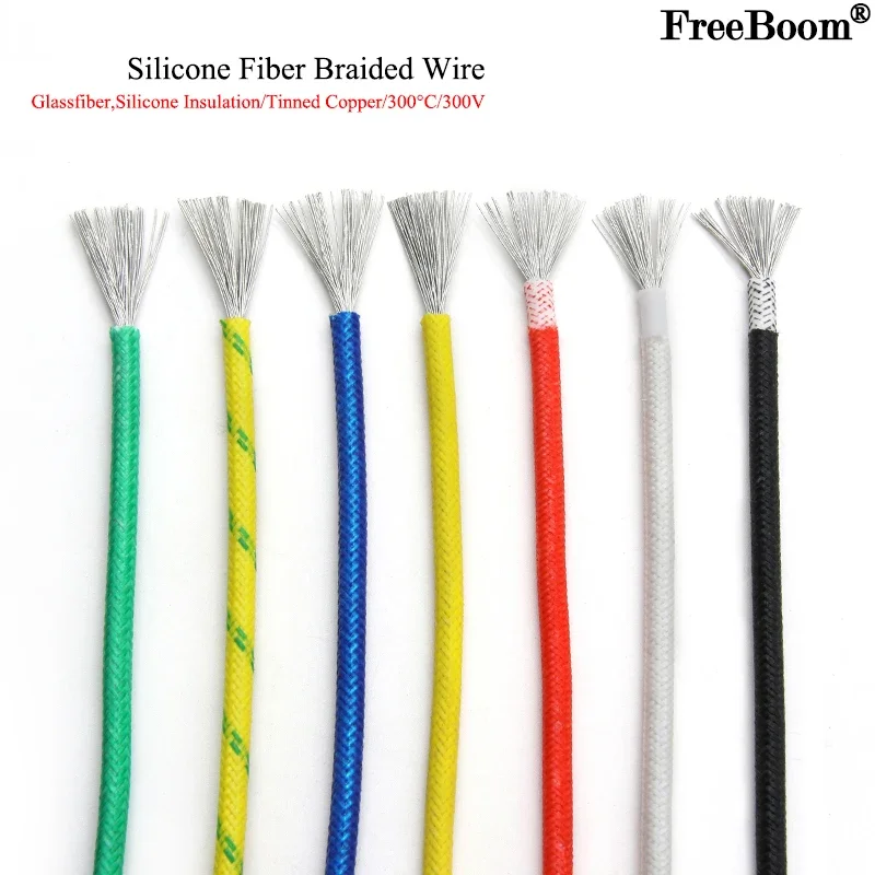 2-5-10m-High-Temperature-Resistant-Silicone-Wire-300-C-Copper-Cable ...