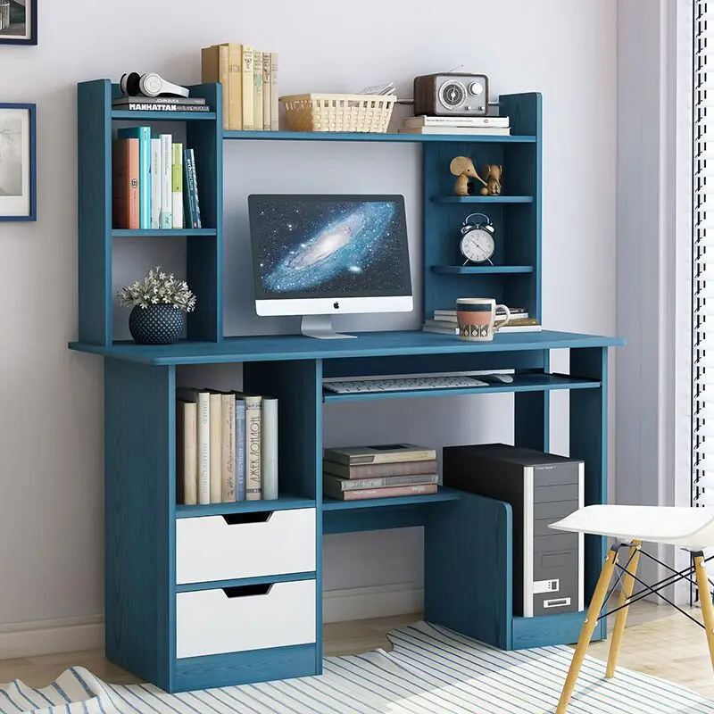 Simple-Bedroom-Computer-Desktop-Desk-Home-with-Bookshelf-Desk ...