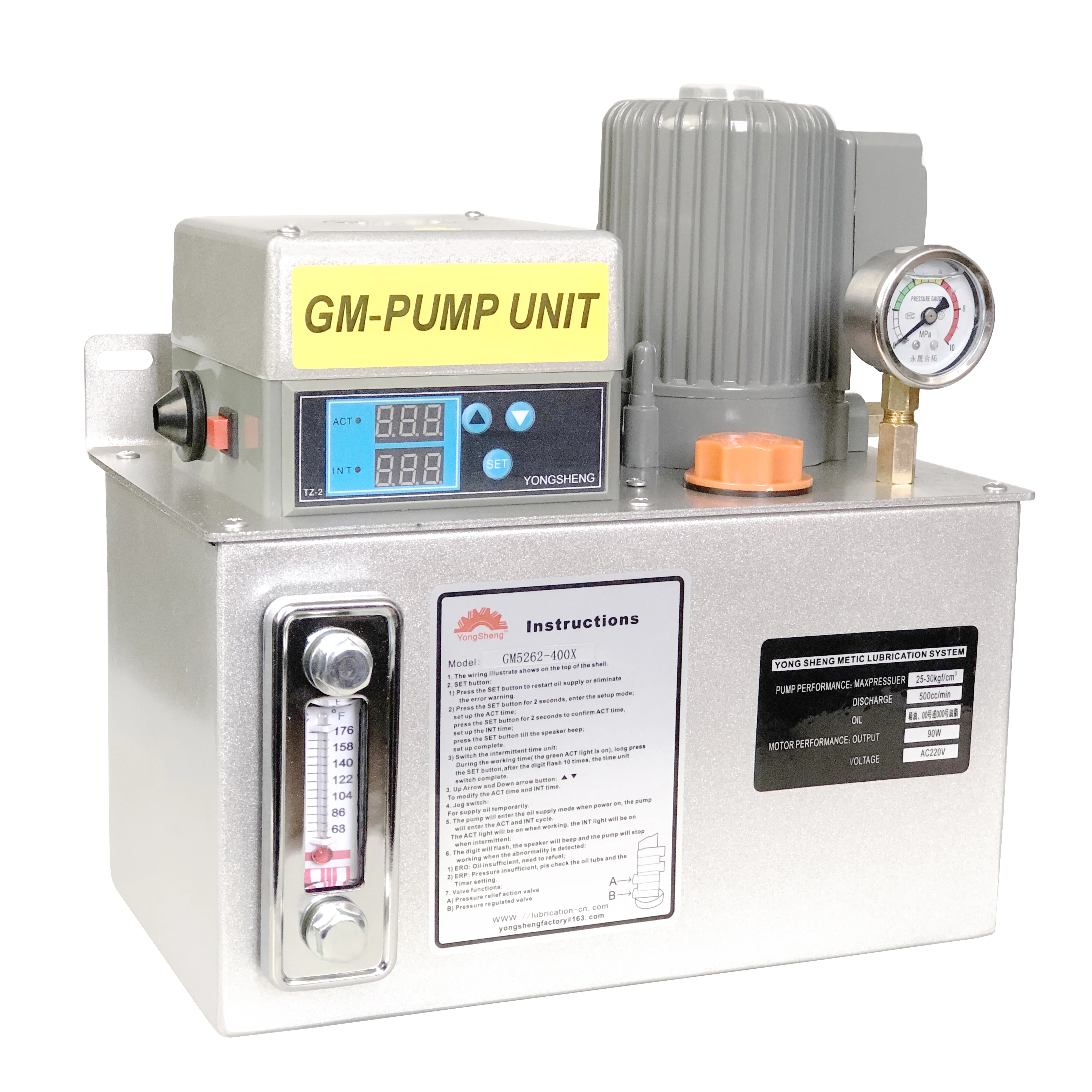 CE electric lubrication oil grease pump lubricator pressure relief ...