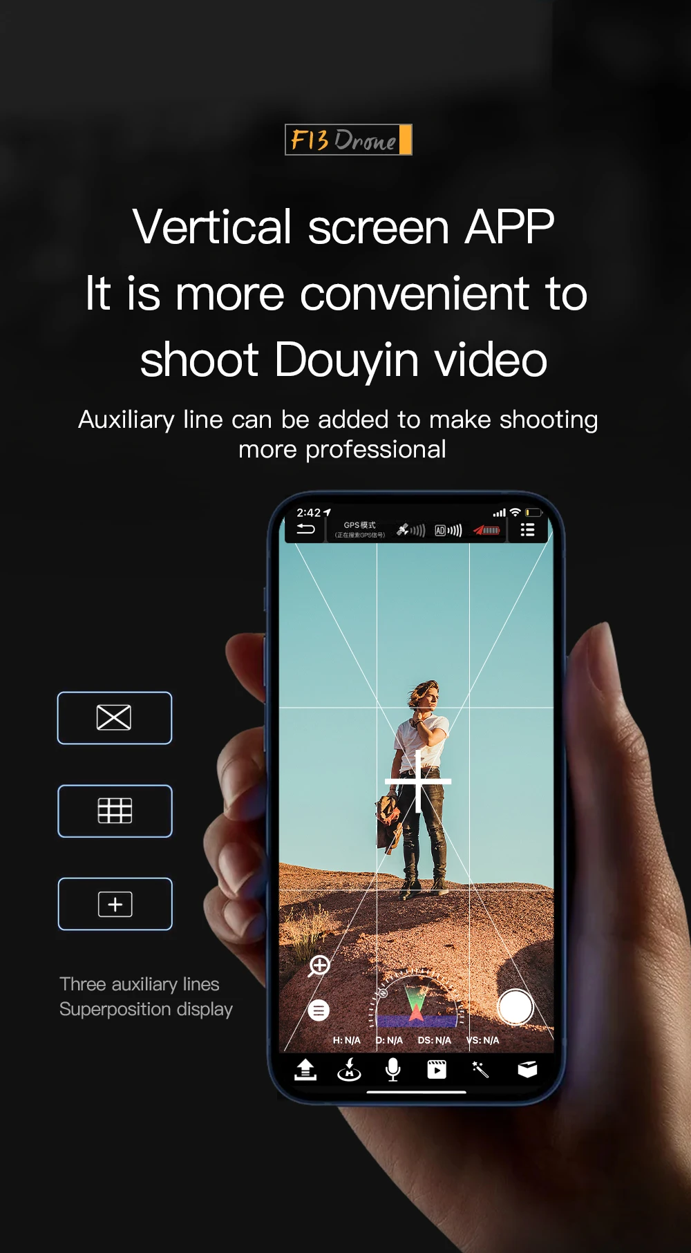 F13 Rrone 8K Professional HD Camera 3-Axis Anti-Shake Gimbal With Obstacle Avoidance EIS GPS 5KM ...