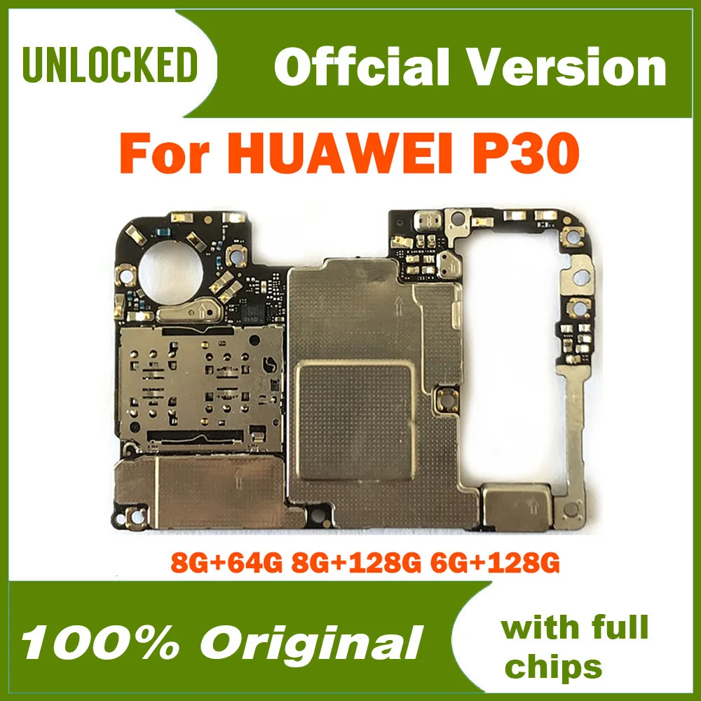 Original Unlocked For HuaWei P30 Motherboard with Part of Camera 64GB ...