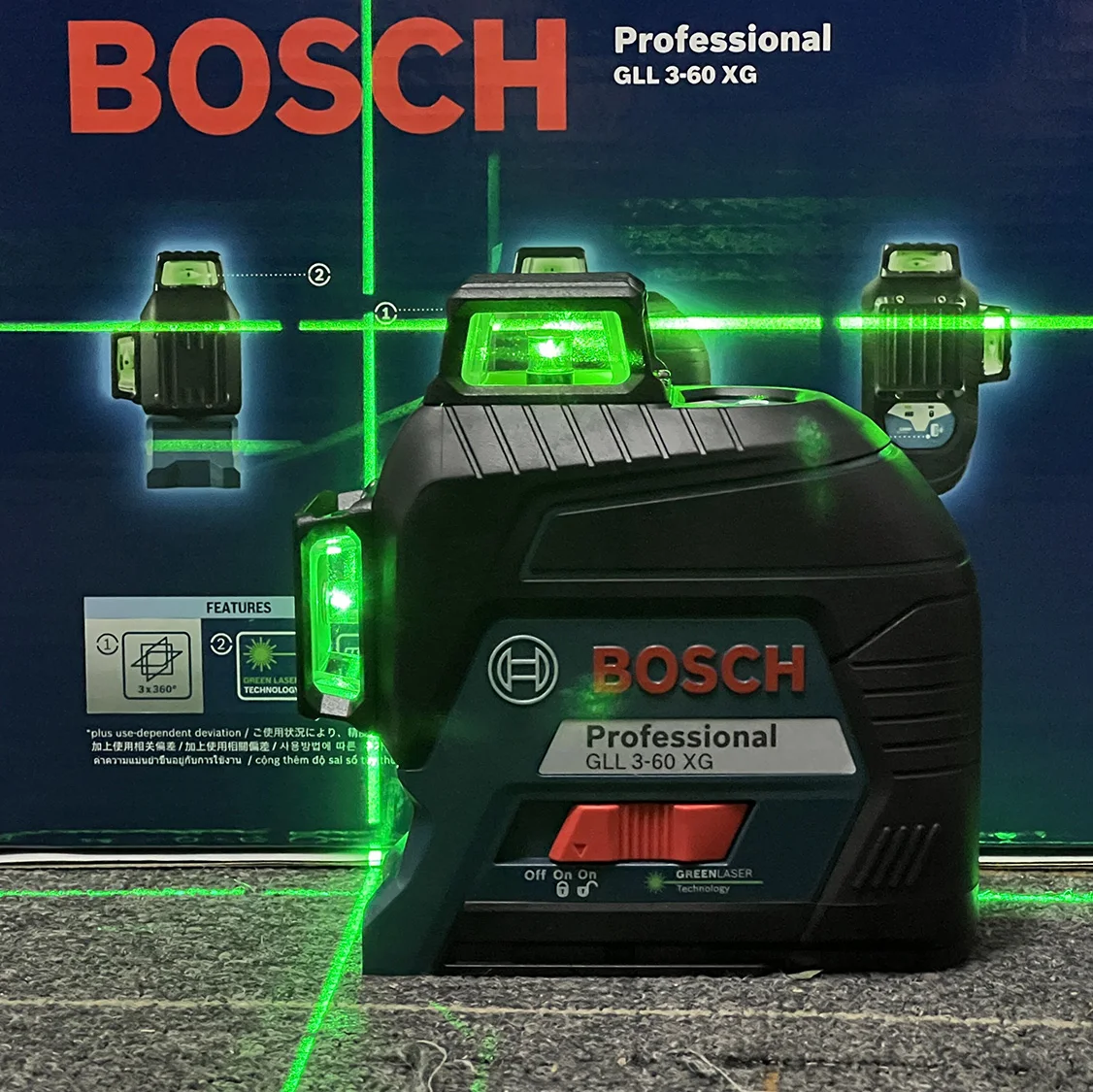 Bosch 12 Laser Level Groen 3D Niveau Zelfnivellerende 360 Horizontale ...