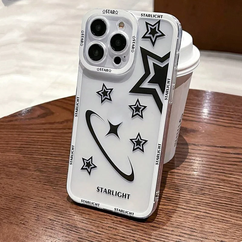 Five-Pointed-Star-Transparent-Phone-Case-For-iPhone-11-12-13-14-15-16 ...