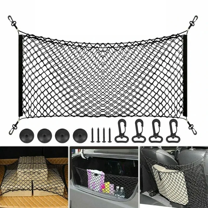 Universal Large Car Cargo Net Nylon Elastic Mesh Luggage Cargo Storage ...