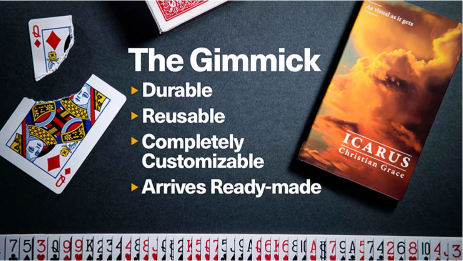 Christian Grace GameksによるicarusのXカード,マジックアクセサリー,クイックリリース,再利用可能 ...