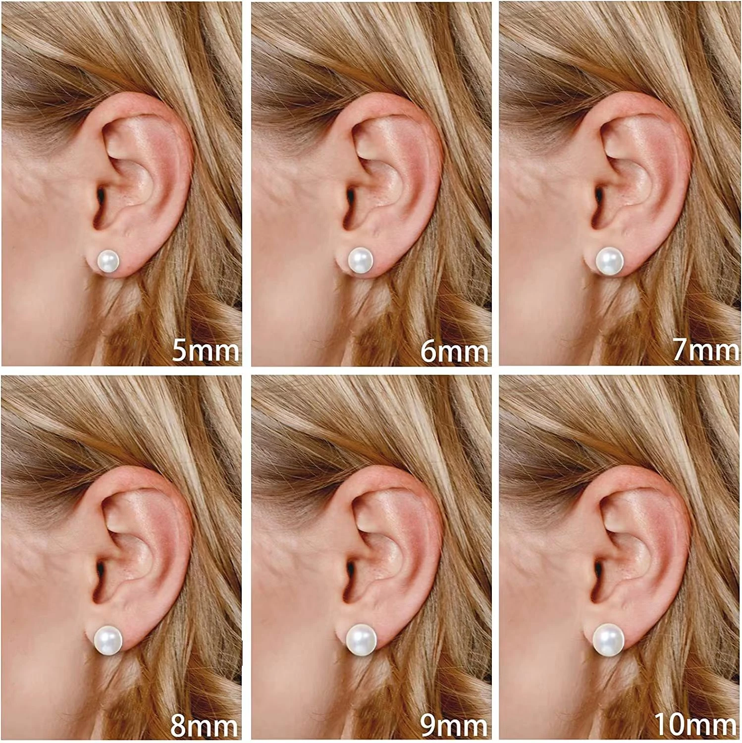 Mutiara Air Tawar Alami Anting Stud Nyata 925 Perak Murni Anting ...