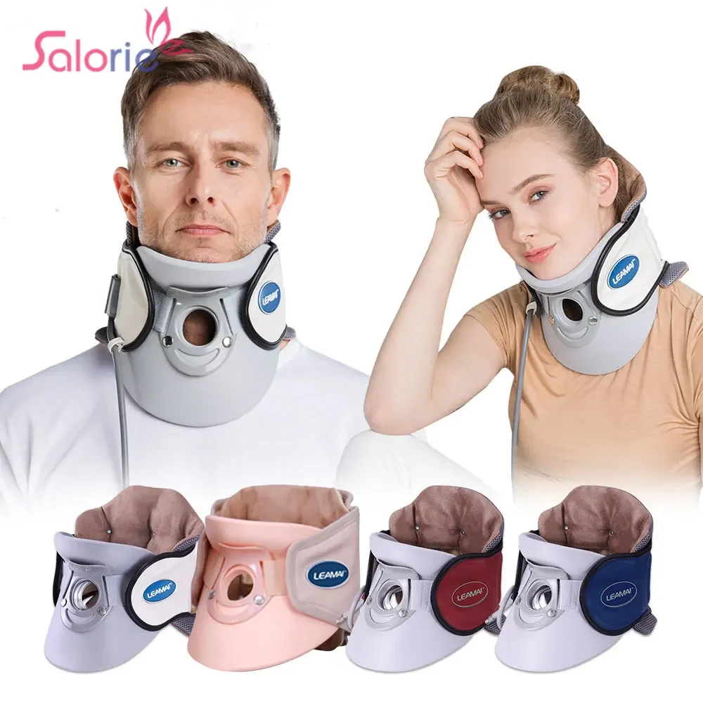 Neck-Cervical-Traction-Retractor-Collar-Brace-Stretcher-Protector ...