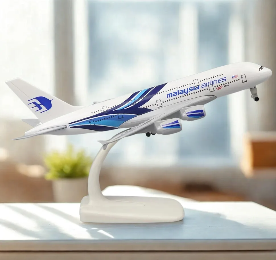 Diecast Simulation Alloy Model 20cm Airbus 380 Malaysia Aircraft A380 ...