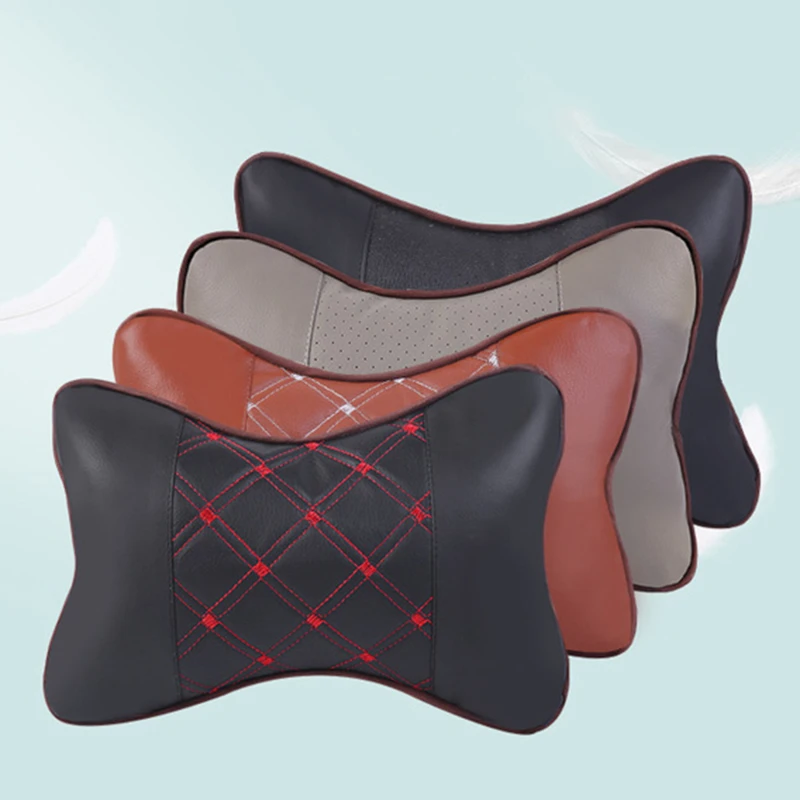 Pu-Car-Seats-Neck-Pillow-Breathable-Auto-Head-Neck-Rest-Cushion-Relax ...