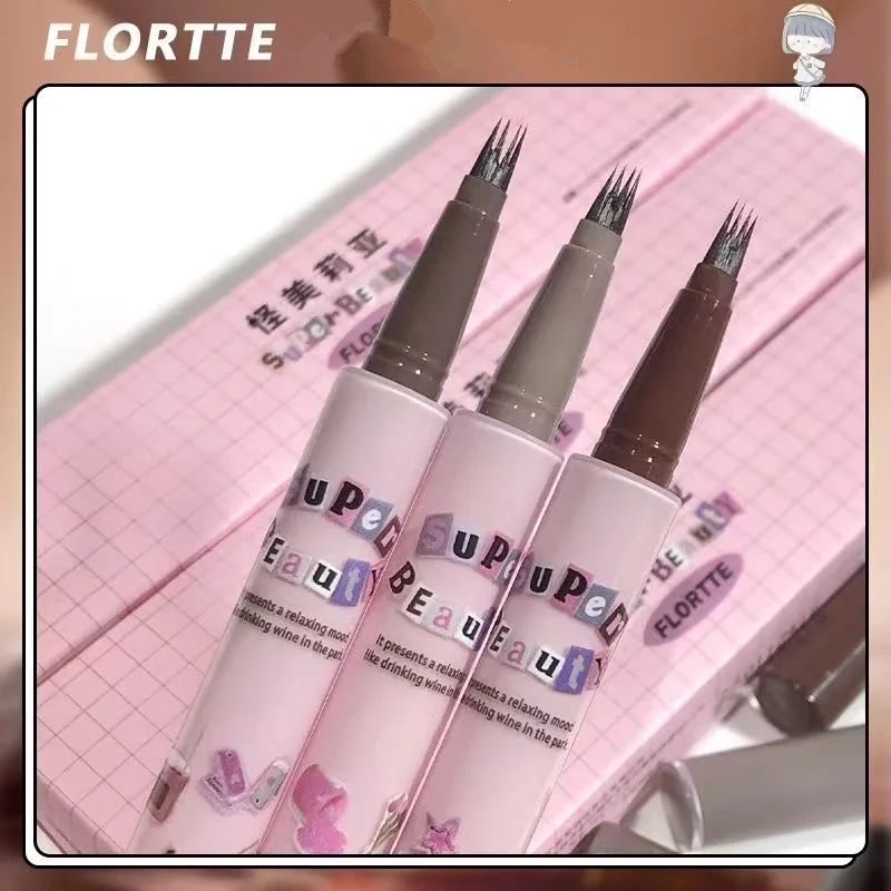 FLORTTE-4-Forks-Liquid-Eyebrow-Pen-Waterproof-Natural-Brows-Enhancers ...