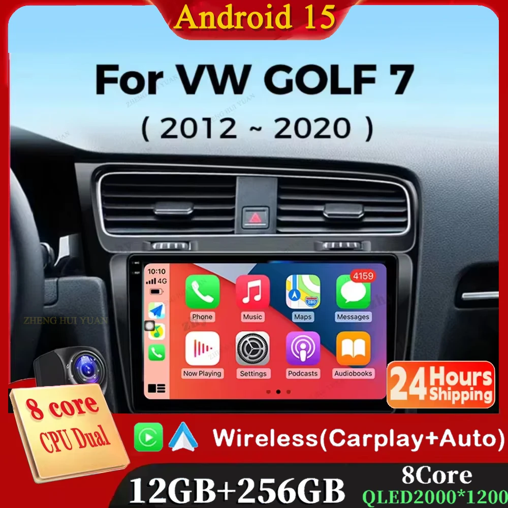 For Volkswagen VW Golf 7 MK7 GTI 2012-2020 Car Radio Carplay Multimedia ...
