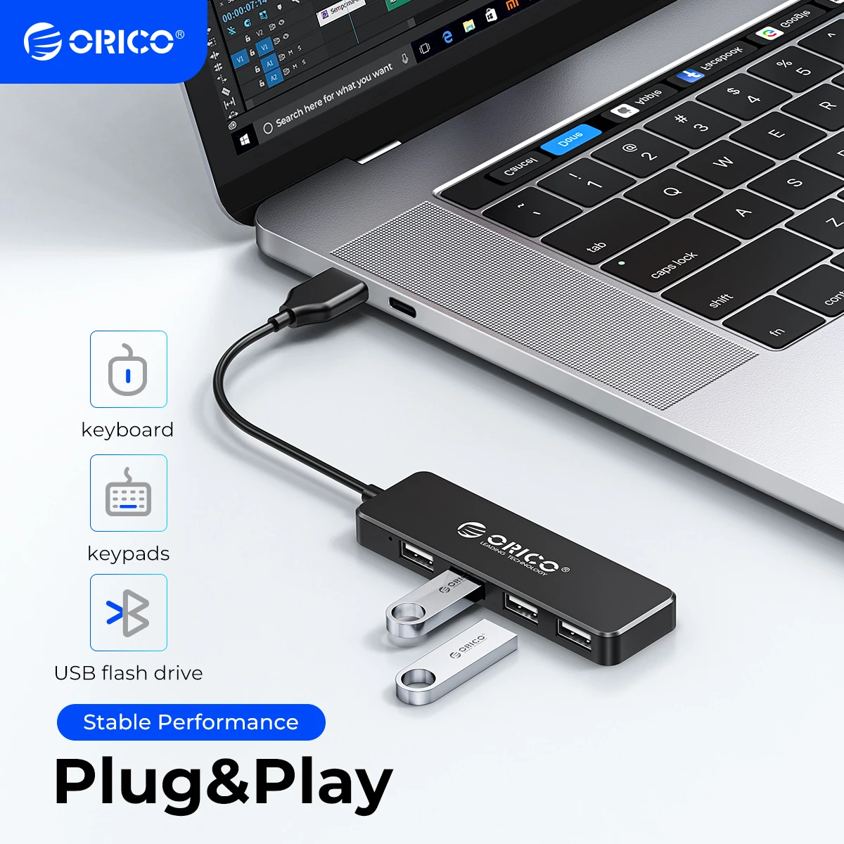 ORICO-Mini-USB-HUB-Multi-4-Port-High-Speed-USB2-0-Splitter-Portable-OTG ...