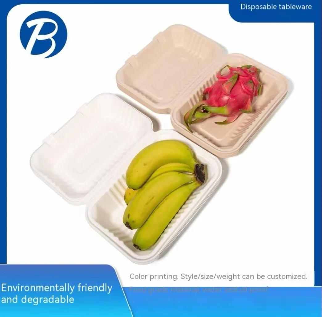 Disposable-lunch-box-spot-printed-takeout-packaging-box-biodegradable ...