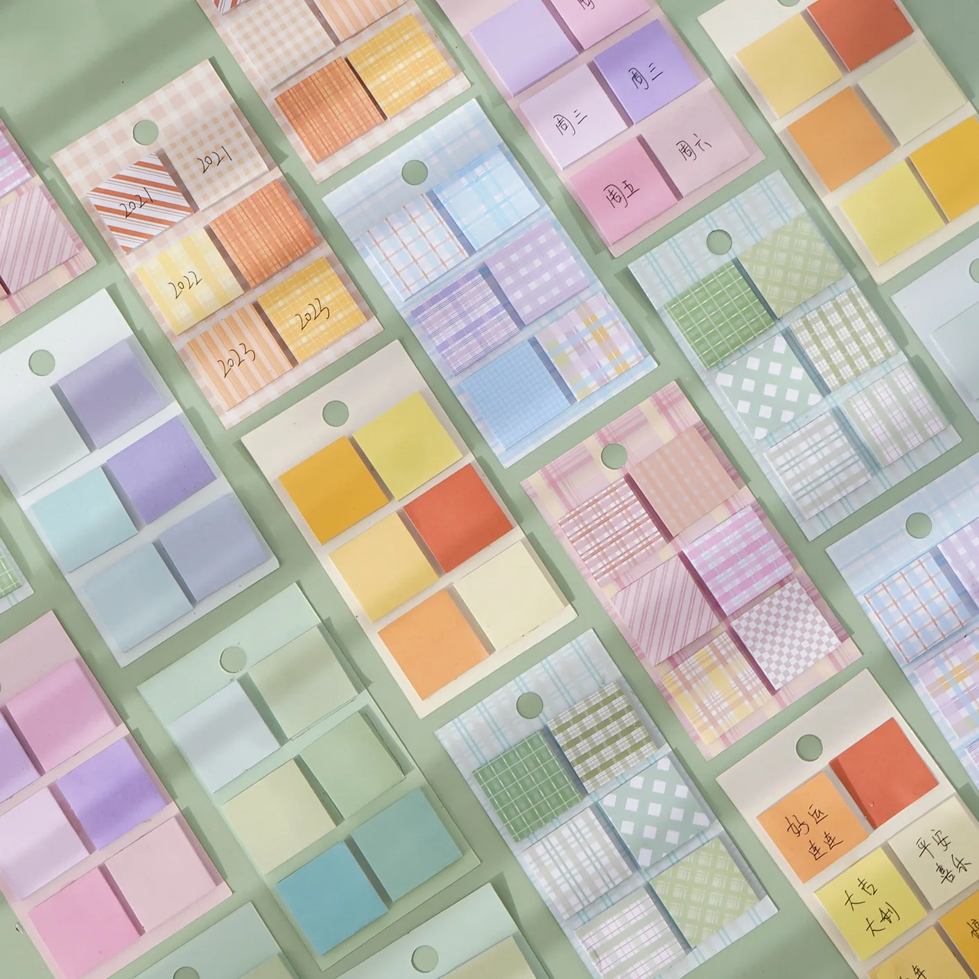 180 Pages/set Rainbow Memory Series Memo Pad Sticky Notes Memo Notebook ...