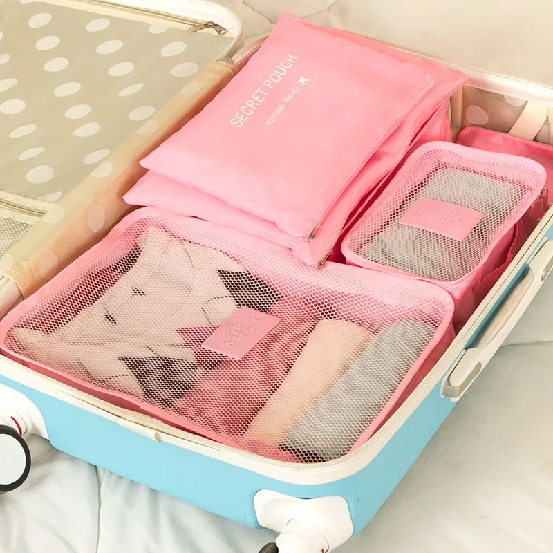 6pcs-Set-Travel-Suitcase-Organizer-Bags-Home-Waterproof-Luggage-Packing ...
